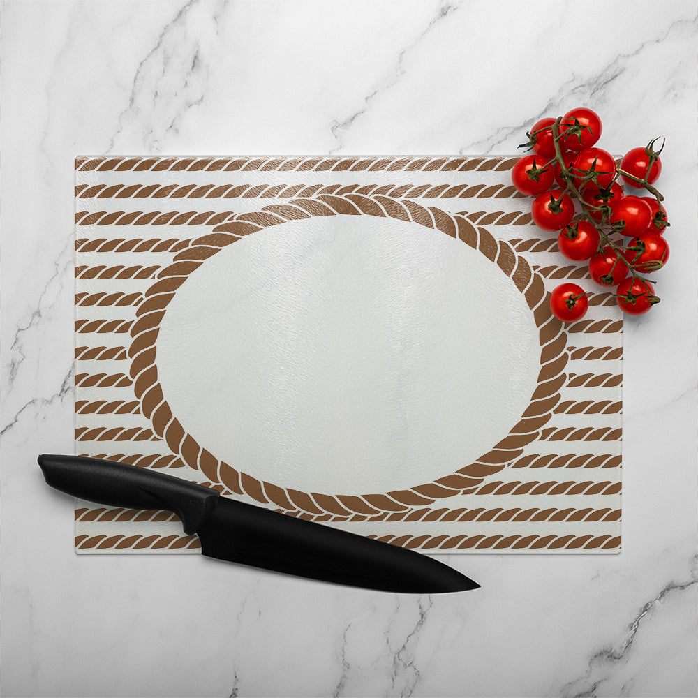 Rope Border Glass Chopping Board – Benjamin Tate Design