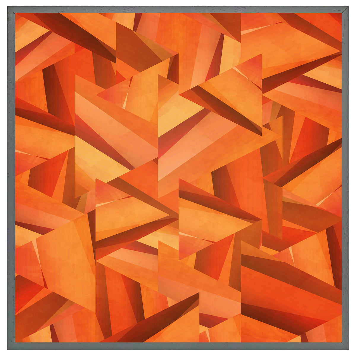 Autumn coloured geometric triangle patterns (picture Frame) – Benjamin ...