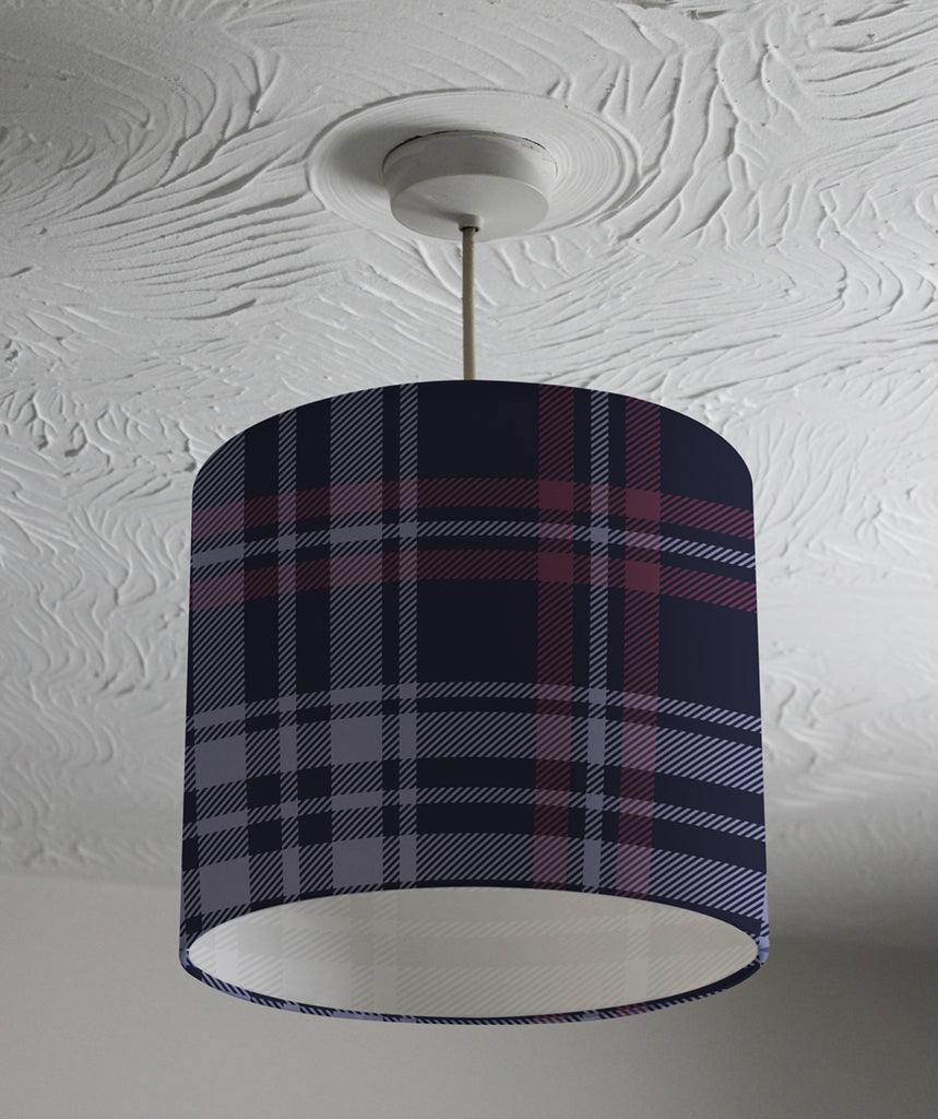 Tartan plaid pattern (Ceiling & Lamp Shade) – Benjamin Tate Design