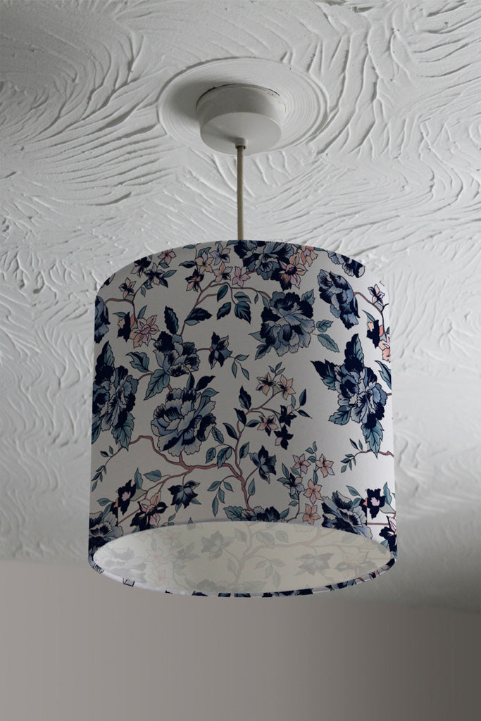 Blue Flower Illustrations (Ceiling & Lamp Shade) – Benjamin Tate Design