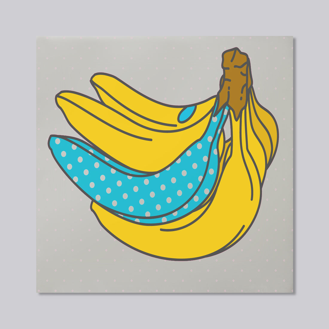 Pop art banana (Mirror Art Print) – Benjamin Tate Design