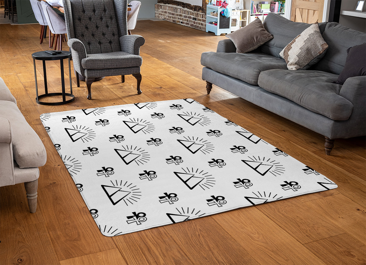 Egyptian pyramid and ankh (Rug) – Benjamin Tate Design
