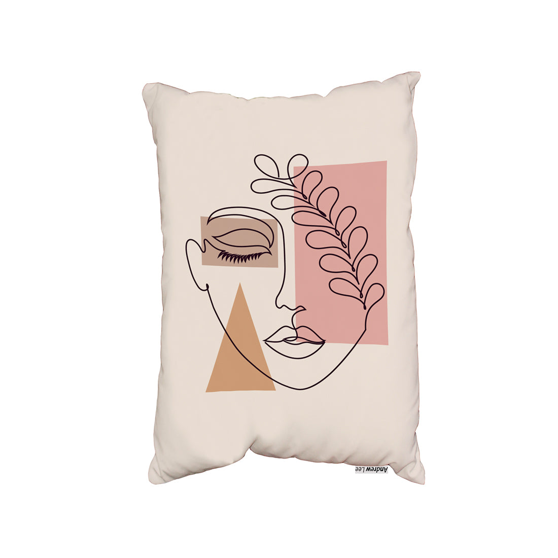 Minimal Line Drawing Of Womans Face (Outdoor Cushion) – Benjamin Tate ...