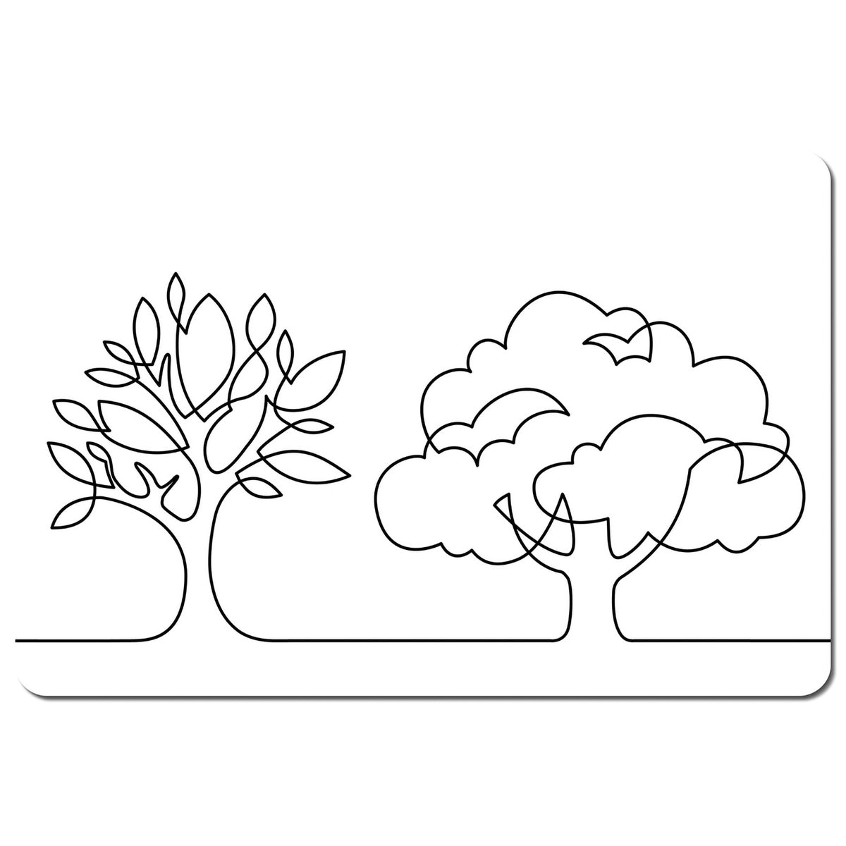 line drawing of trees (Placemat) – Benjamin Tate Design